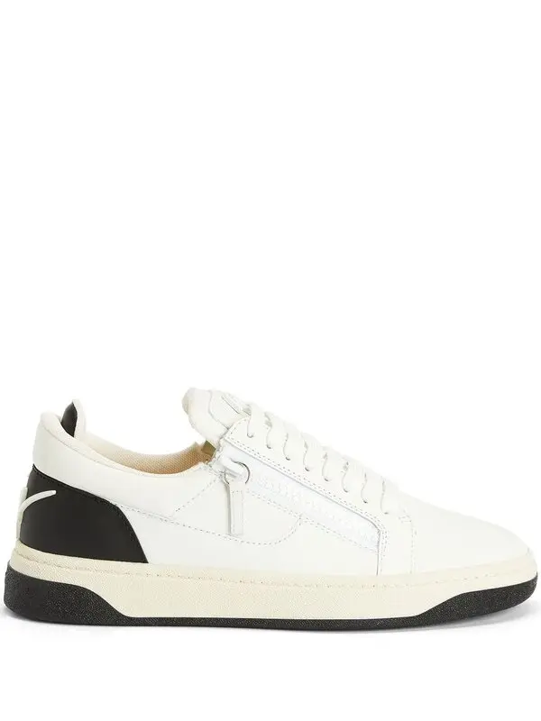 GIUSEPPE ZANOTTI Double-zip Low-top Sneakers - White
