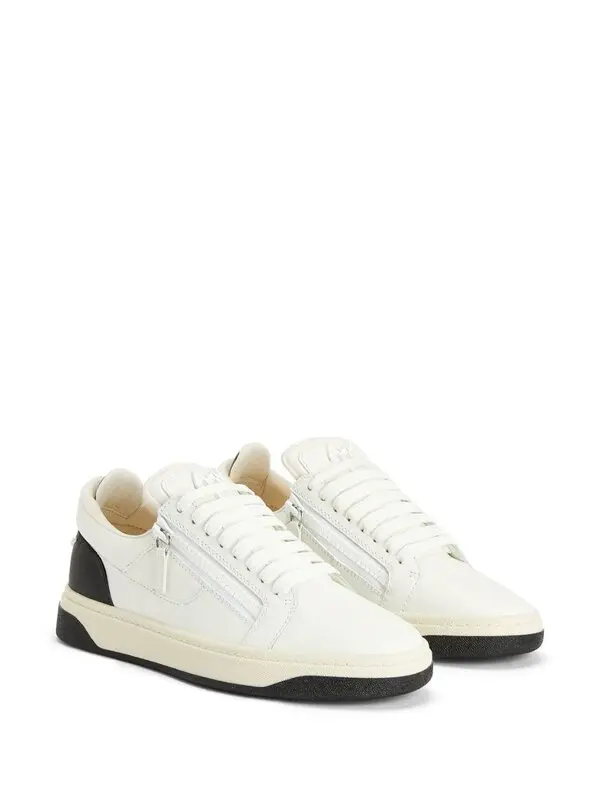 GIUSEPPE ZANOTTI Double-zip Low-top Sneakers - White