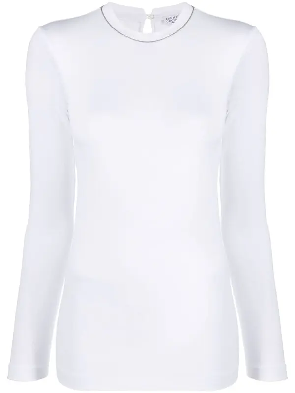 Brunello Cucinelli Monili-embellished Knit Top
