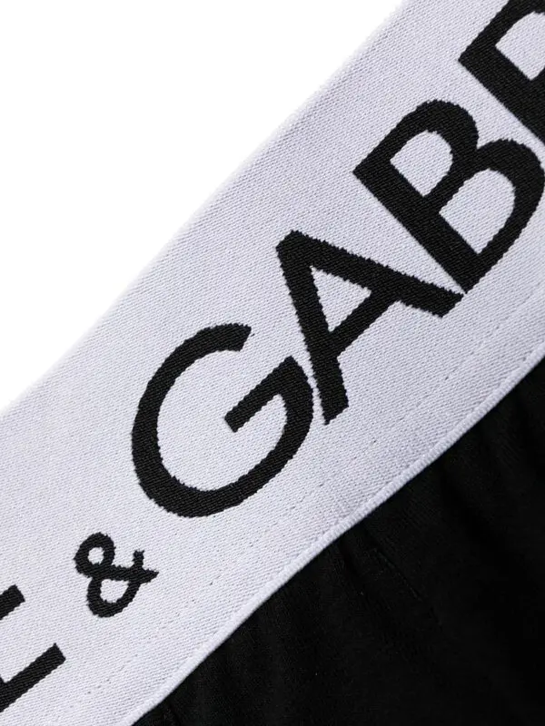 Dolce & Gabbana Logo-waistband Stretch Briefs - Black