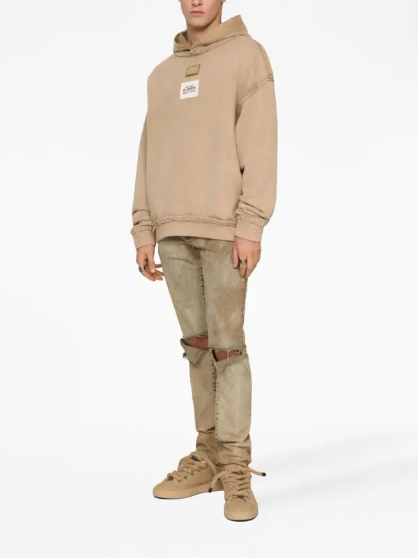 Dolce & Gabbana Logo-patch Long-sleeved Hoodie