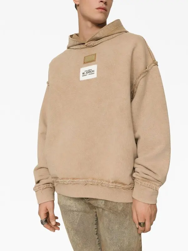 Dolce & Gabbana Logo-patch Long-sleeved Hoodie