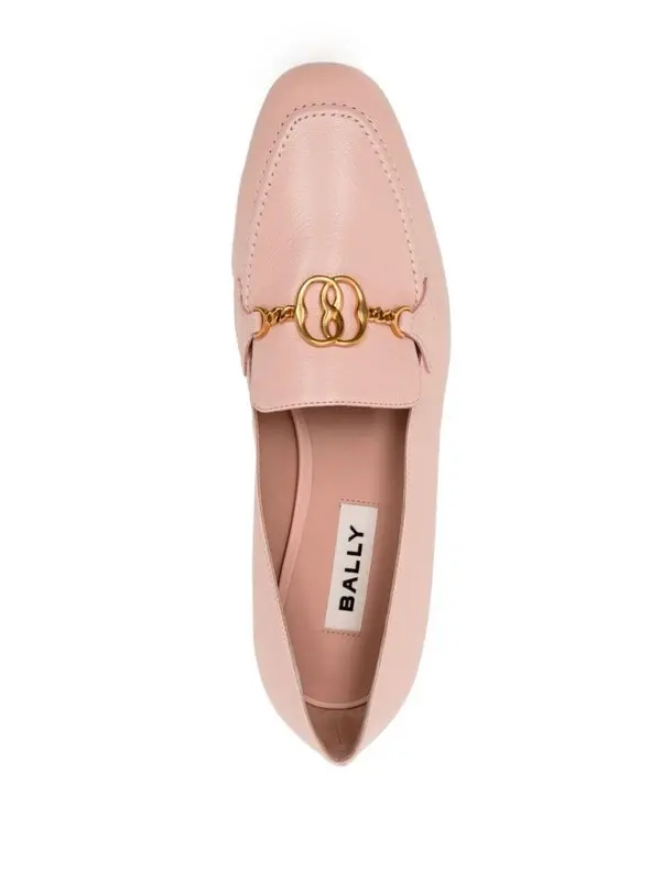 Bally O'brien Embellished Leather Loafers - Pink