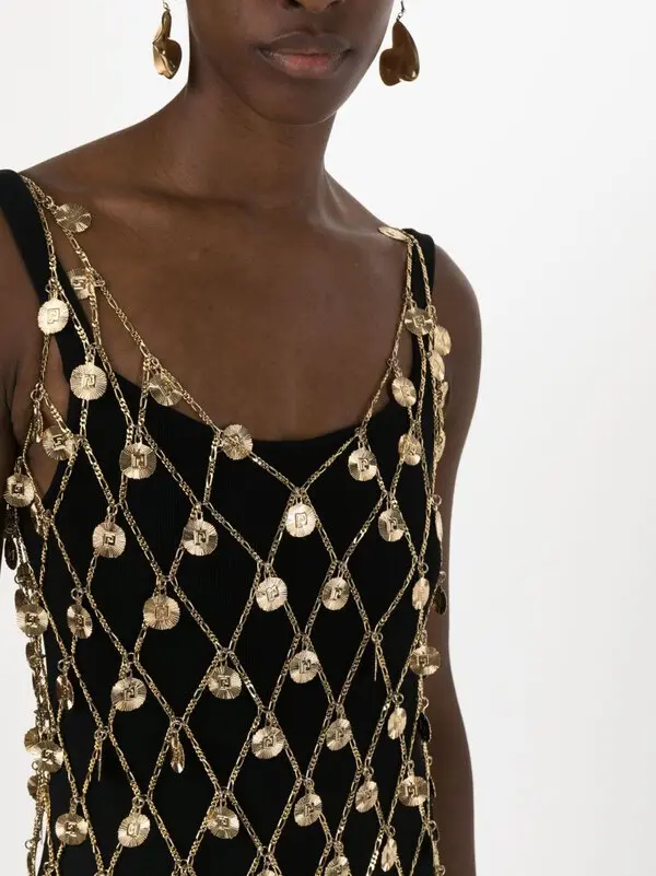 gold paco rabanne dress Rabanne