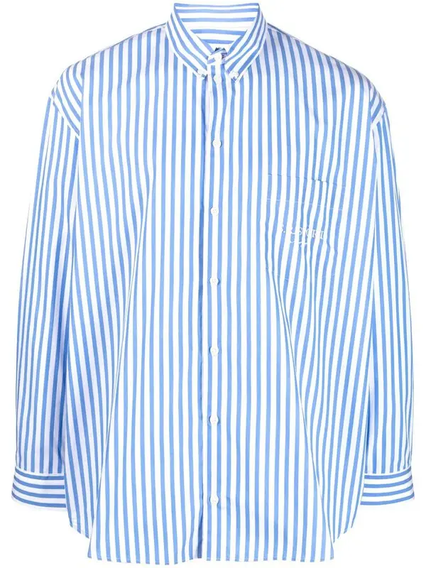 SPORTY & RICH Striped Poplin Shirt