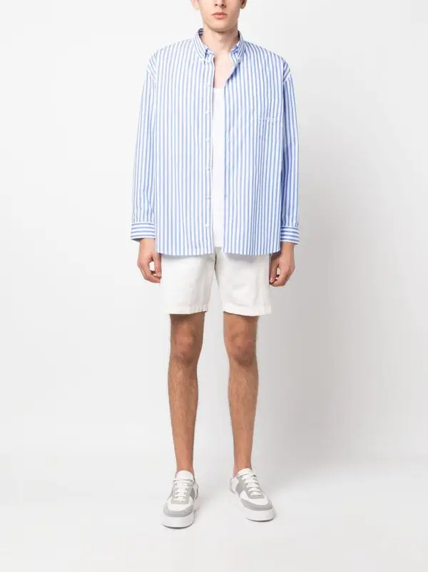 SPORTY & RICH Striped Poplin Shirt