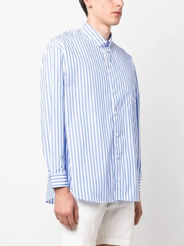 SPORTY & RICH Striped Poplin Shirt