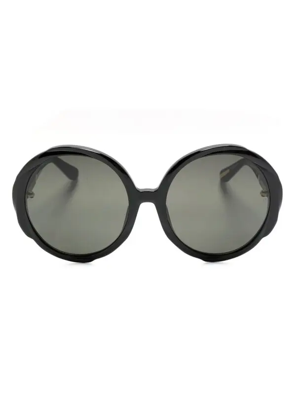 Linda Farrow Otavia Oversize Frame Sunglasses - Black