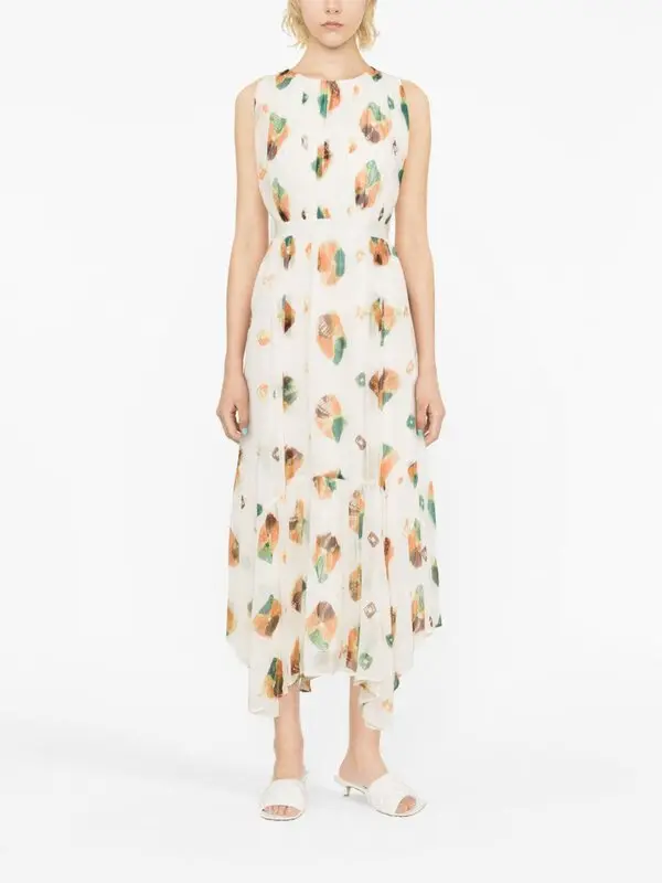 Ulla Johnson Sarai Shibori-print Silk Midi Dress