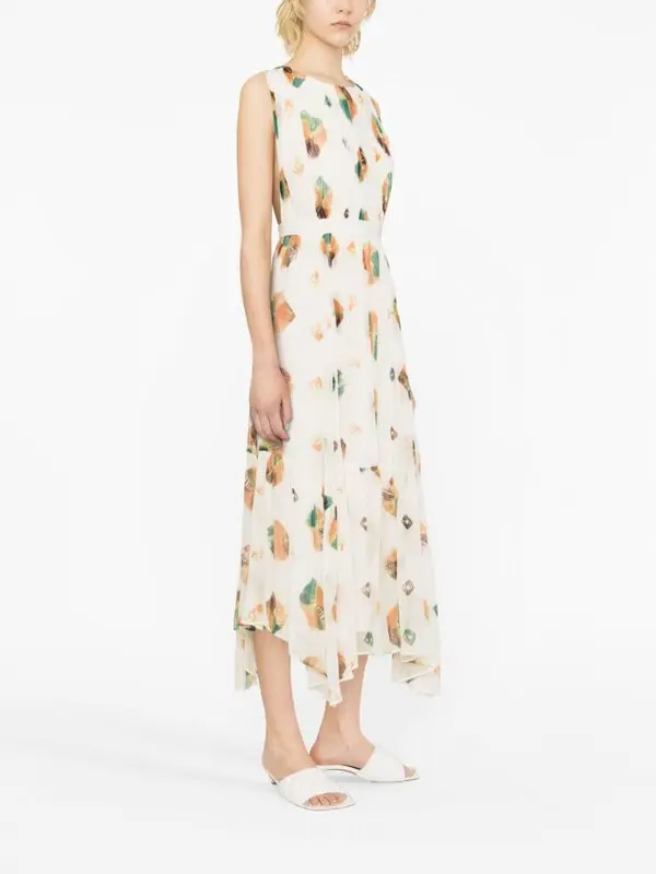Ulla Johnson Sarai Shibori-print Silk Midi Dress