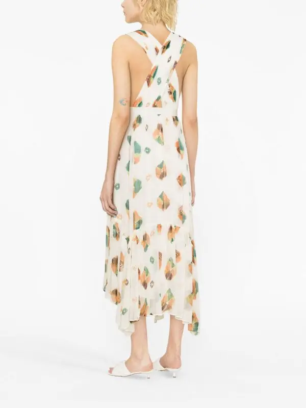 Ulla Johnson Sarai Shibori-print Silk Midi Dress