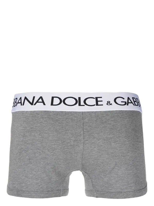 Dolce & Gabbana Logo-waistband Stretch Boxers - Grey