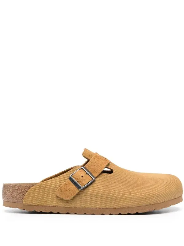 BIRKENSTOCK Boston Corduroy Leather Slippers