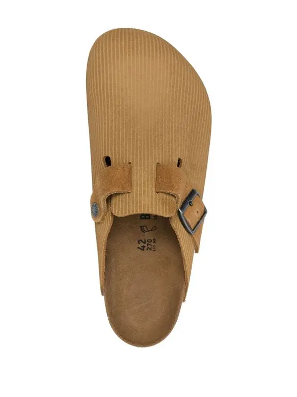 BIRKENSTOCK Boston Corduroy Leather Slippers