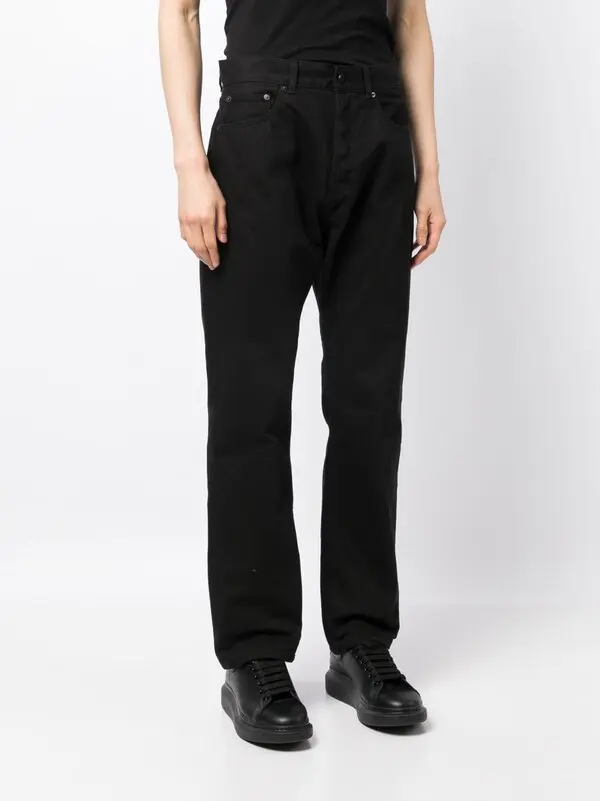 Fear Of God High-waisted Straight-leg Jeans - Black
