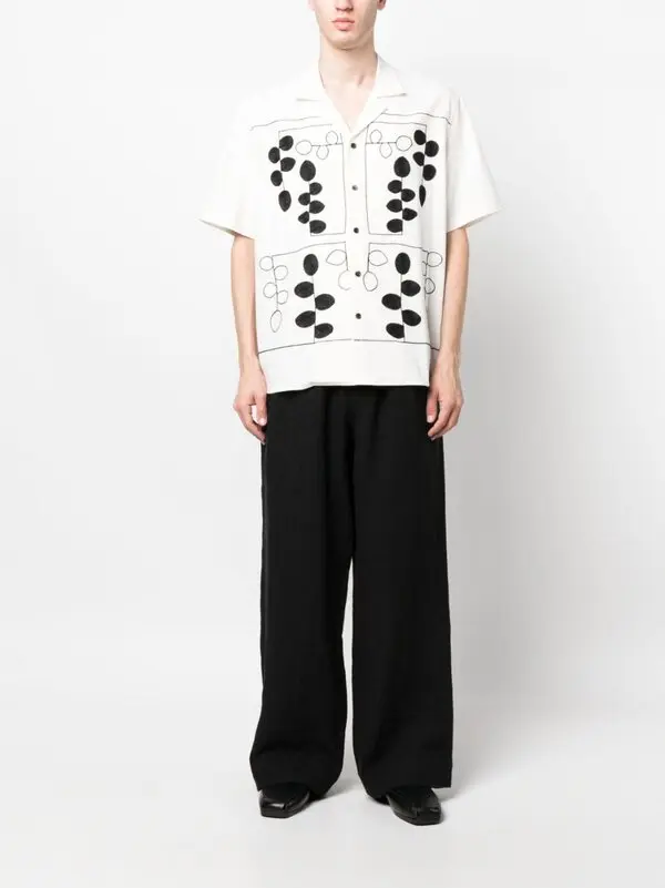 Commas Mid-rise Wide-leg Trousers - Black