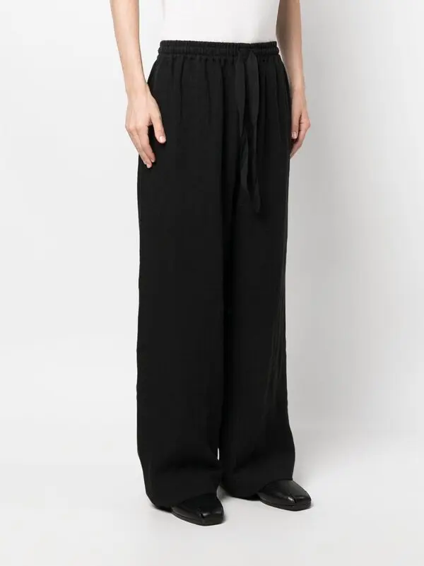 Commas Mid-rise Wide-leg Trousers - Black