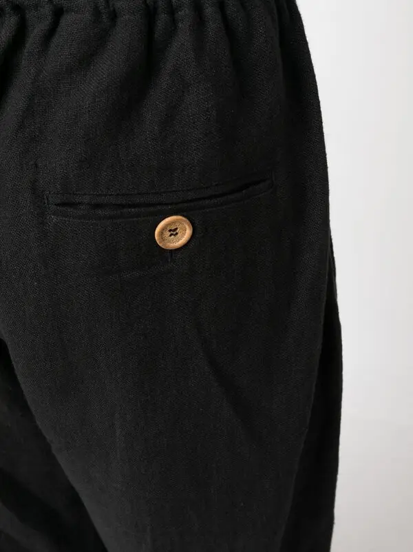 Commas Mid-rise Wide-leg Trousers - Black