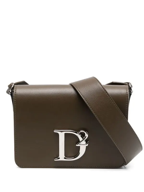 Dsquared2 Logo-plaque Leather Crossbody Bag - Green