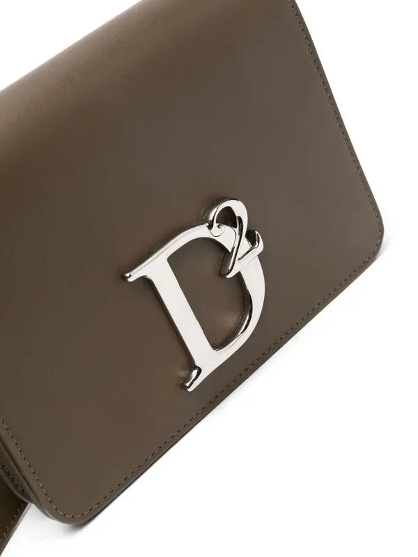 Dsquared2 Logo-plaque Leather Crossbody Bag - Green