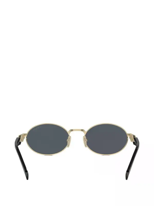 Prada Oval-frame Sunglasses - Gold