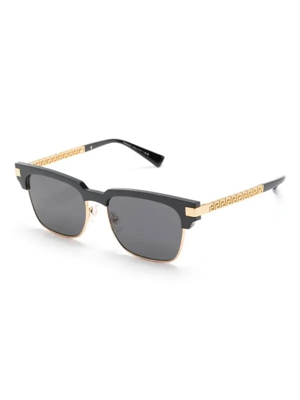 Versace Logo Square Frame Sunglasses