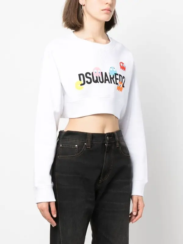 Dsquared2 Logo-print Cropped Sweartshirt