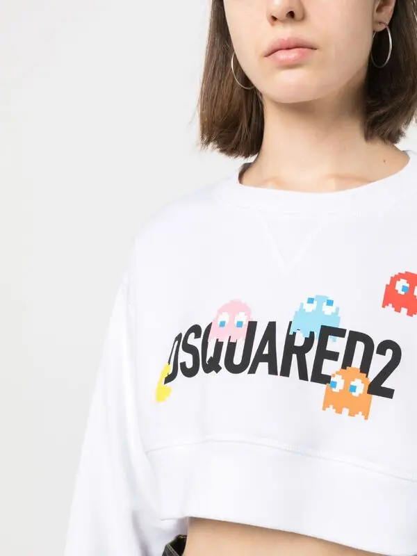 Dsquared2 Logo-print Cropped Sweartshirt