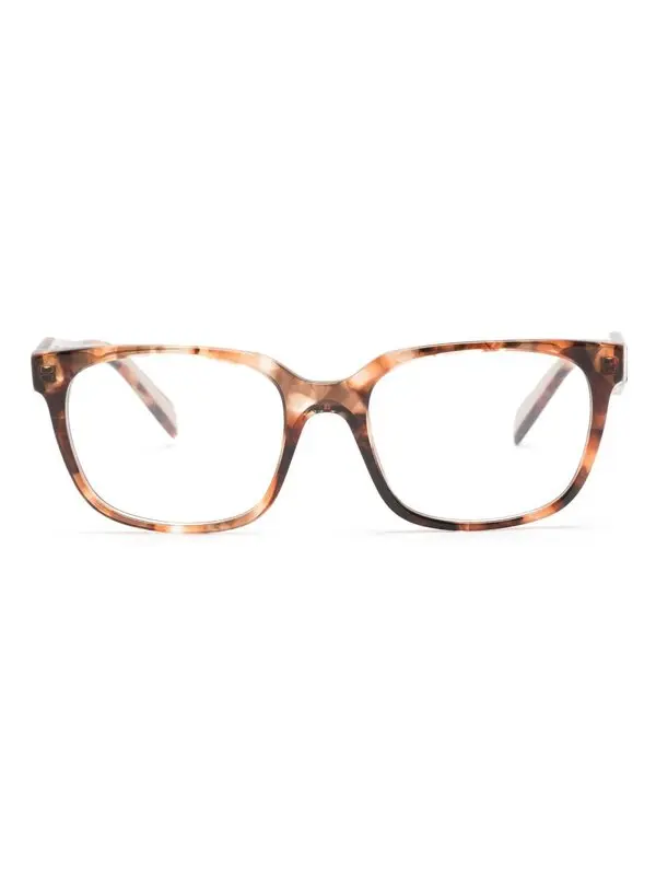 Prada Tortoiseshell Square Frame Glasses - Brown
