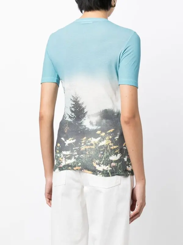 JIL SANDER Graphic-print Cotton T-shirt