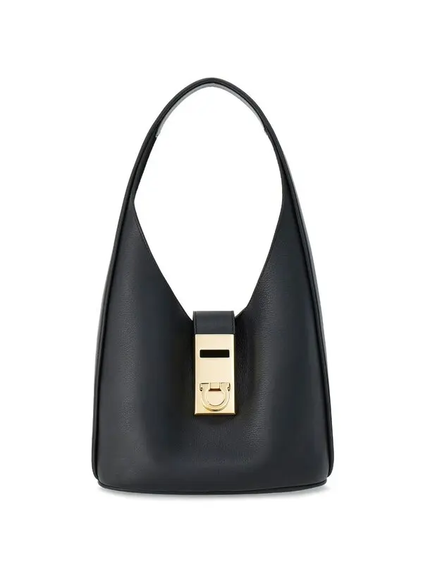 FERRAGAMO Medium Gancini-buckle Leather Hobo Bag