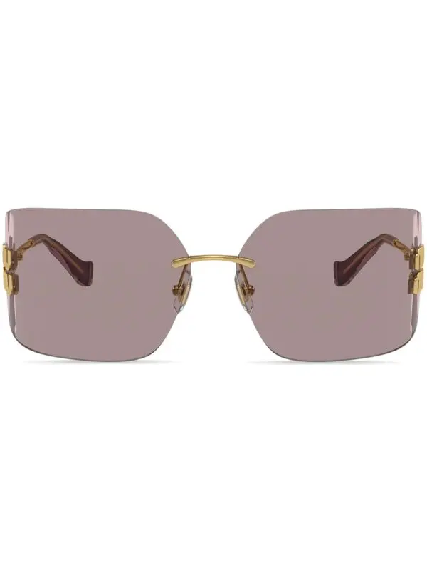 Miu Miu Rimless Sunglasses - Gold
