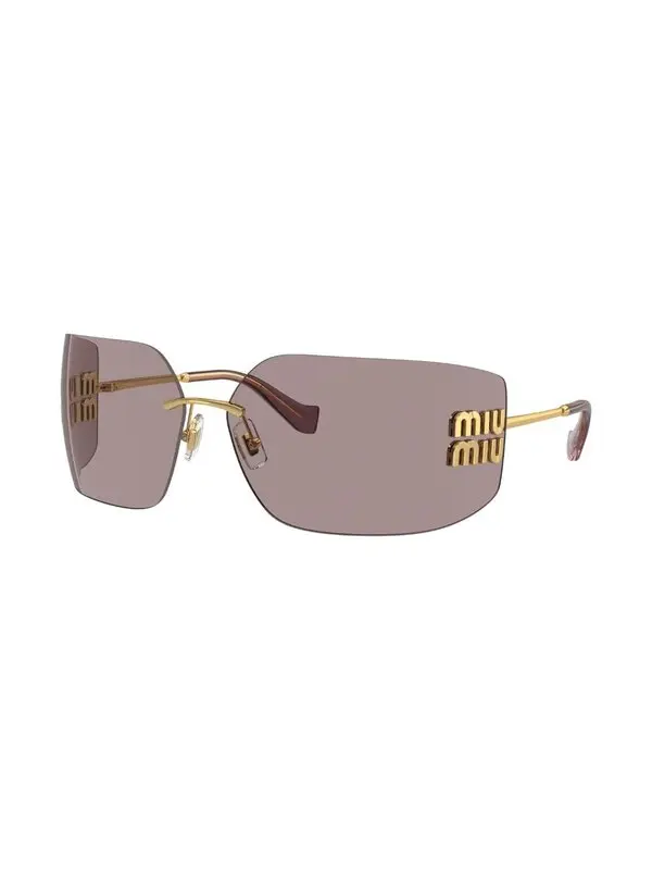 Miu Miu Rimless Sunglasses - Gold