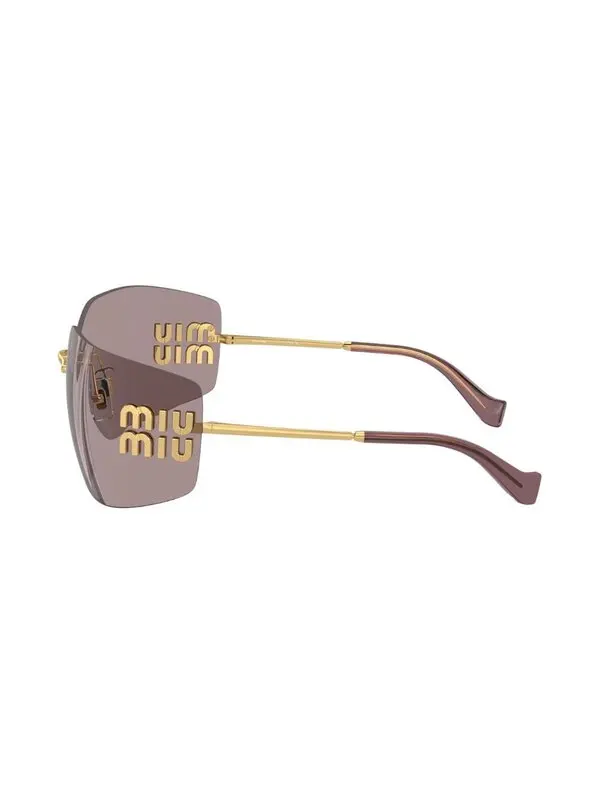 Miu Miu Rimless Sunglasses - Gold