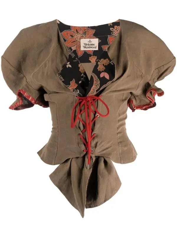VIVIENNE WESTWOOD Kate Ruffled Puff-sleeve Top