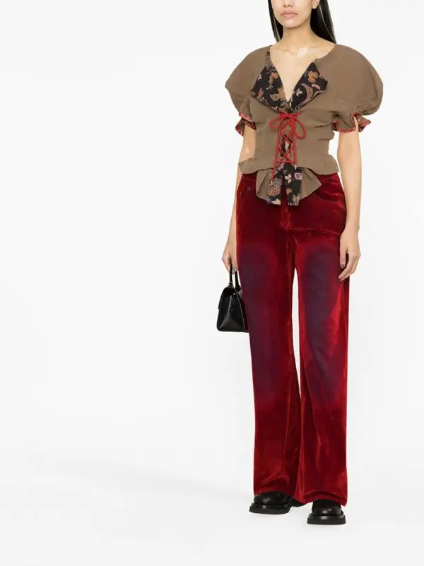 VIVIENNE WESTWOOD Kate Ruffled Puff-sleeve Top