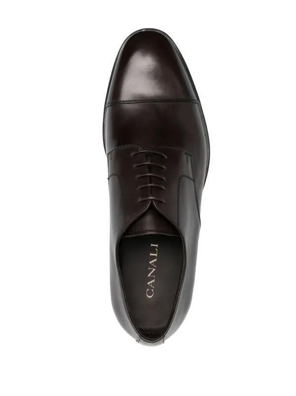 Canali Almond-toe Leather Oxford Shoes