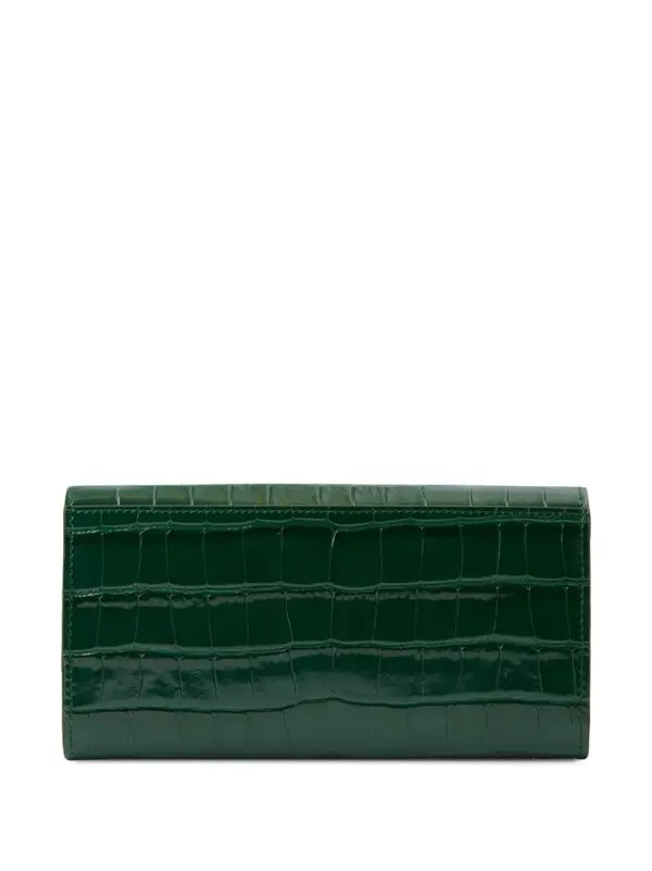 Burberry Embossed Crocodile-effect Leather Wallet