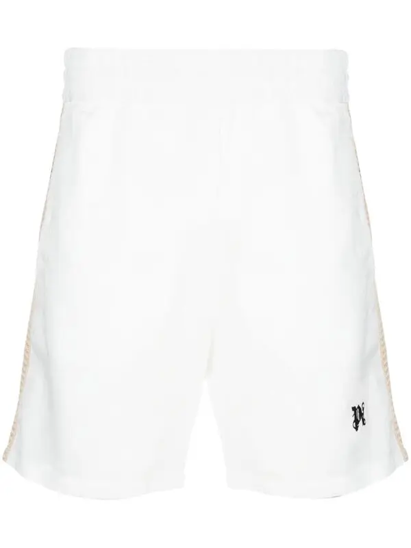 Palm Angels Monogram Linen Track Shorts