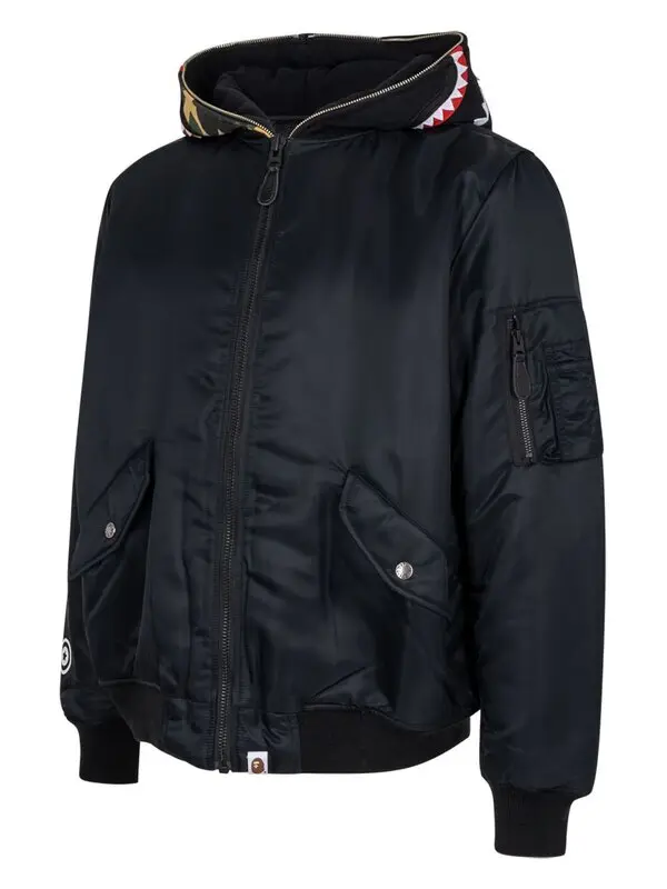 A BATHING APE® Shark Ma-1 Hooded Bomber Jacket