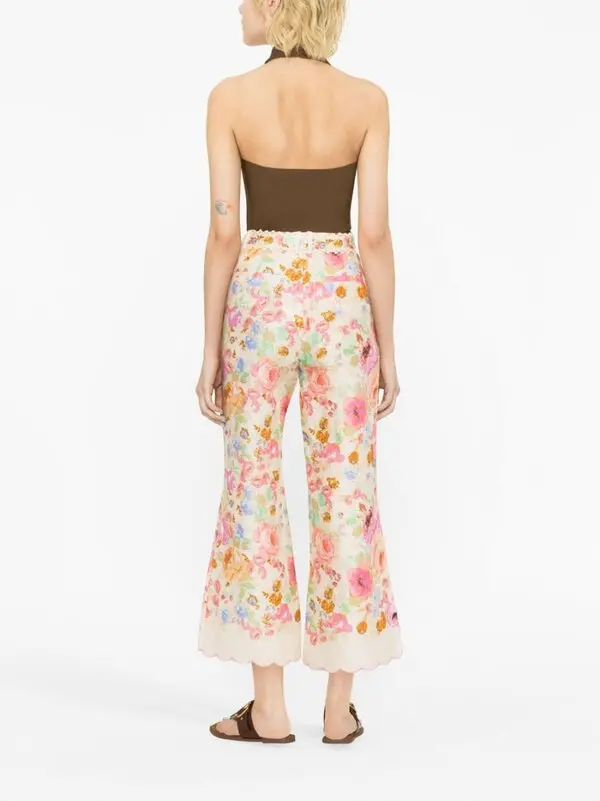 Zimmermann Raie Floral-print Trousers