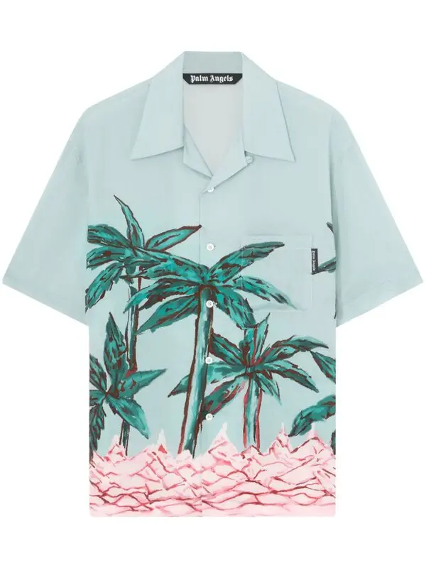 Palm Angels Palms Row Button-up Bowling Shirt
