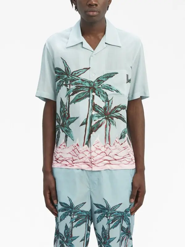 Palm Angels Palms Row Button-up Bowling Shirt