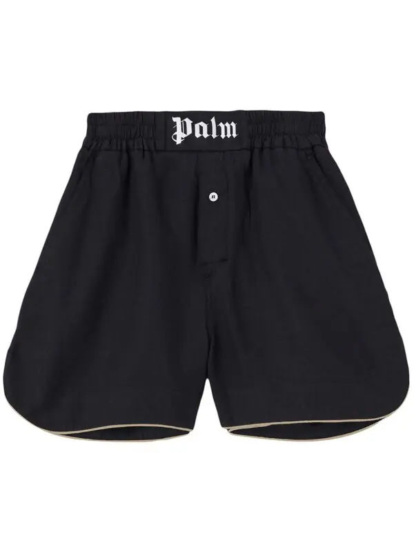 Palm Angels Logo-patch Cotton Boxer Shorts