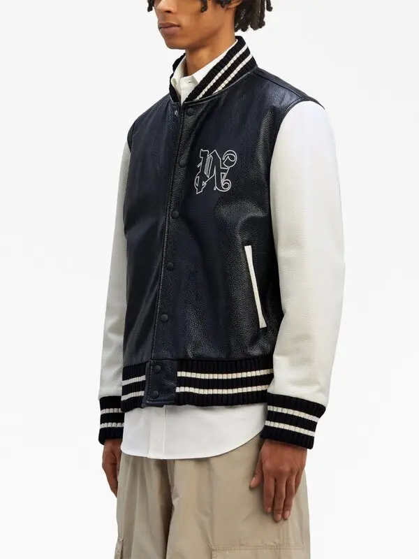 Palm Angels Monogram-print Varsity Jacket