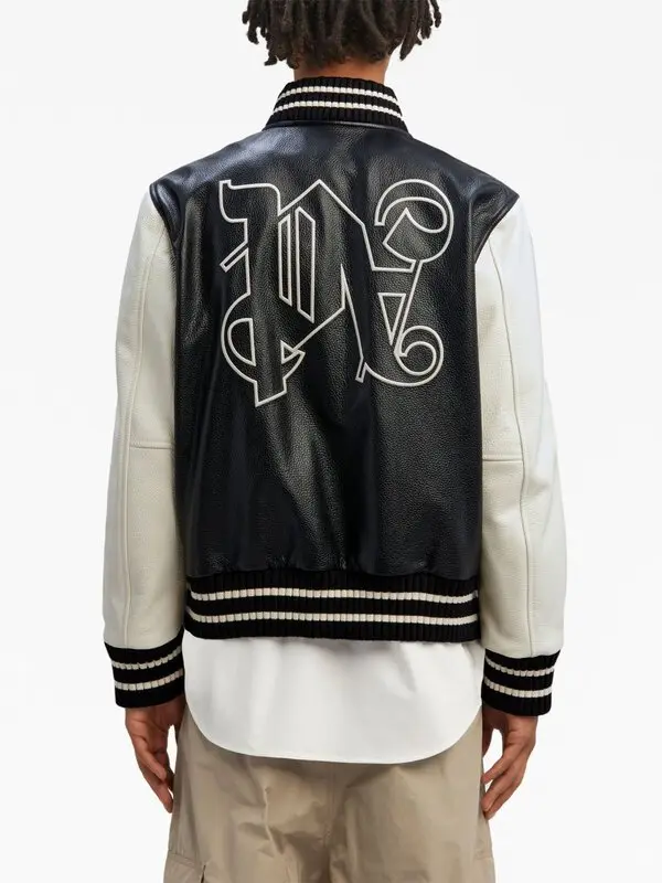 Stockx Palm Angels Varsity Jacket Green Palm Angels Monogram