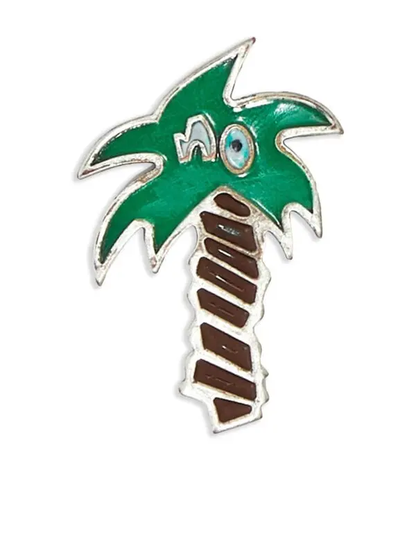 Palm Angels Palm Tree Pin - Green