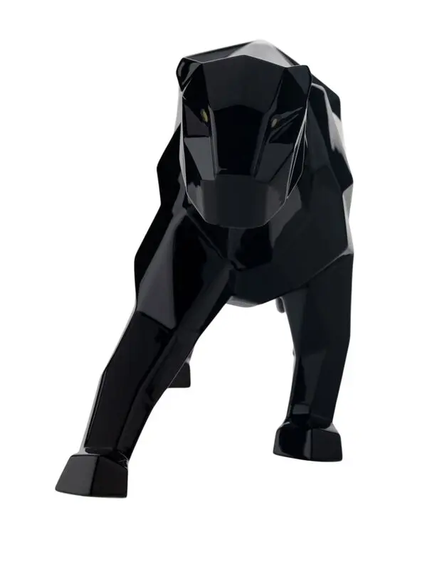 LLADRO Panther Glazed Sculpture - Black