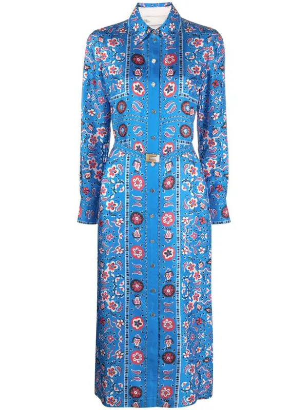 Tory Burch Paisley-print Silk Shirt Dress