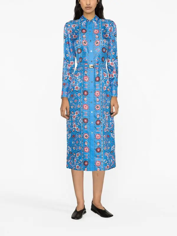 Tory Burch Paisley-print Silk Shirt Dress